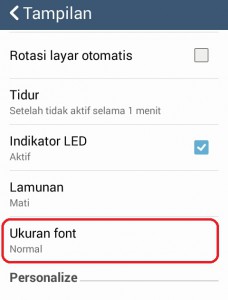 Cara Merubah Ukuran Font Tulisan di HP Android (Mengecilkan dll)